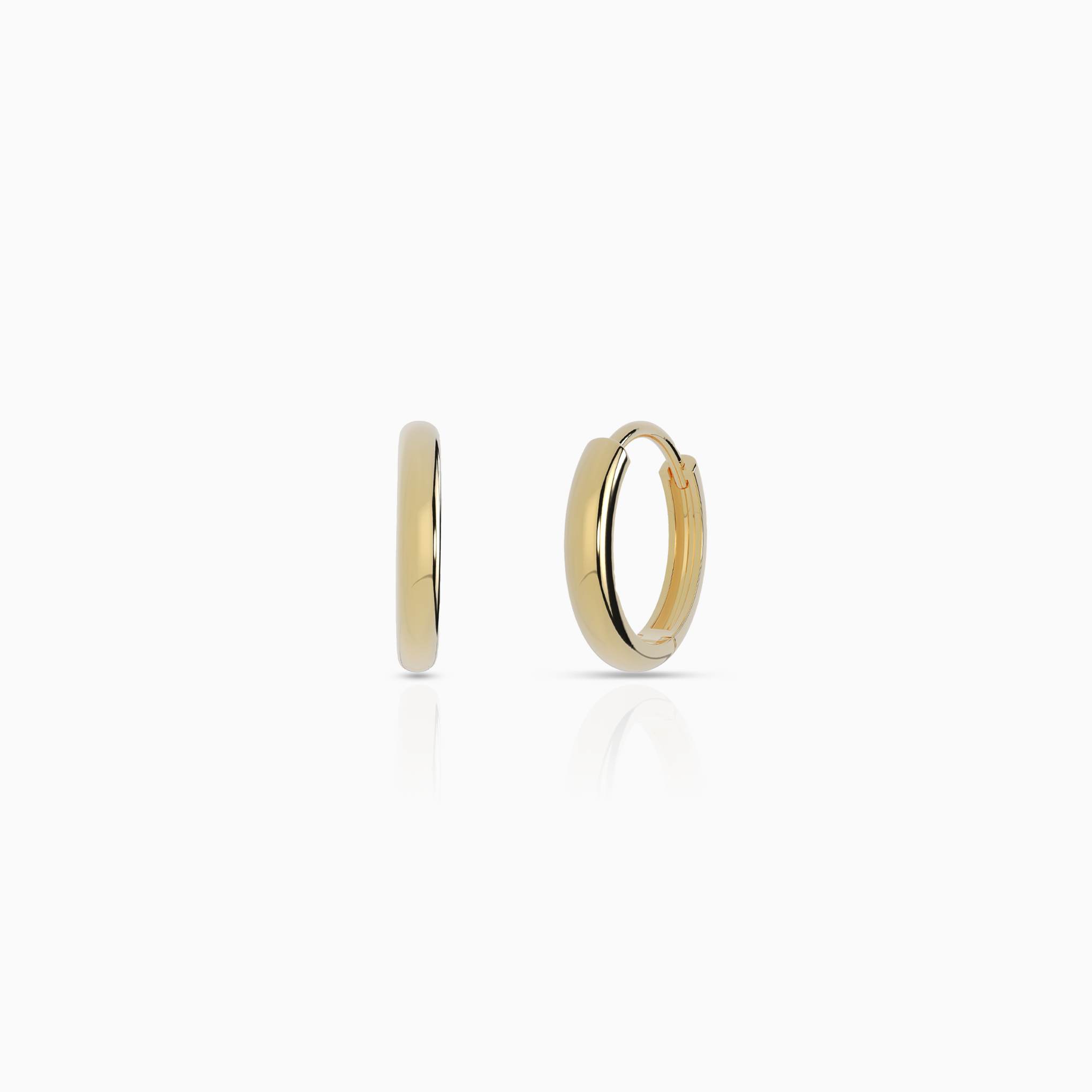 Small Gold Hoop Earrings - 10.6mm